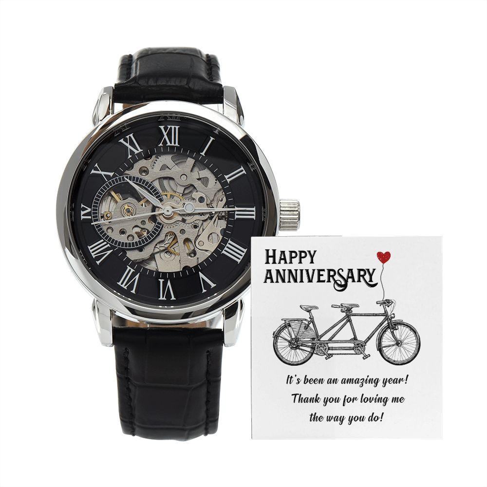 Happy Anniversary Men's Openwork Watch – Dragoyle LLC
